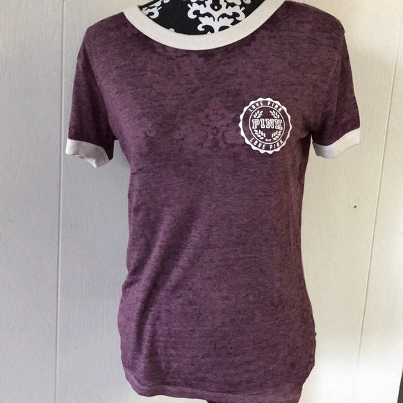 PINK Victoria's Secret | Tops | Purple Victorias Secret Pink T Shirt ...